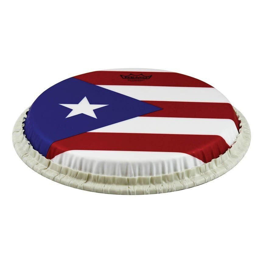 Remo Tucked Skyndeep 11" Conga Drumhead - Puerto Rican Flag Graphic | eBay