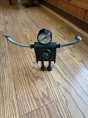 Metal Robot Sculpture Steampunk 9.5” Tall Homemade Spring Arms ...