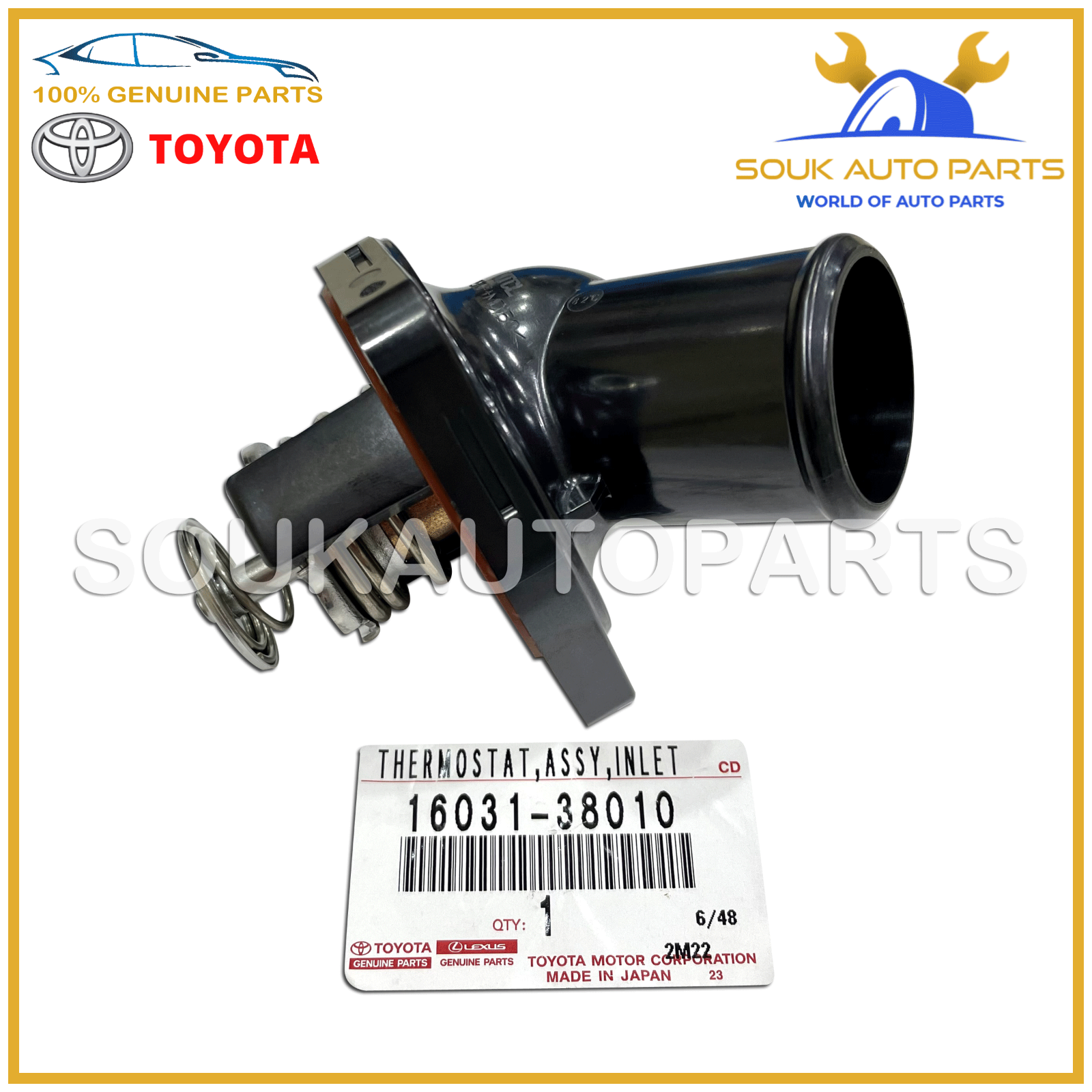 16031-38010 Genuine Toyota WATER INLET SUB-ASSY, W/THERMOSTAT ...