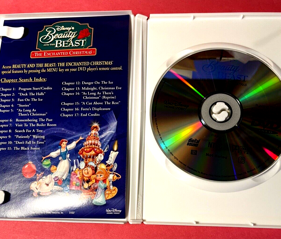 Beauty and the Beast: The Enchanted Christmas DVD ** Good - Disney | eBay