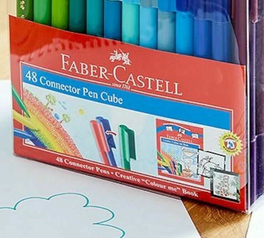 Faber Castell 48 Pack Texters Connector Pens Art Drawing Texta ...