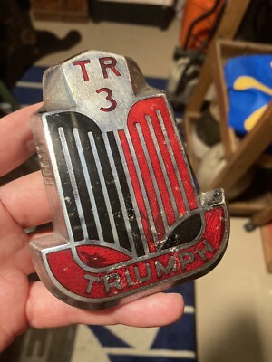 Vintage Triumph TR3 Automobile Badge Sign Antique Car Advertising | eBay
