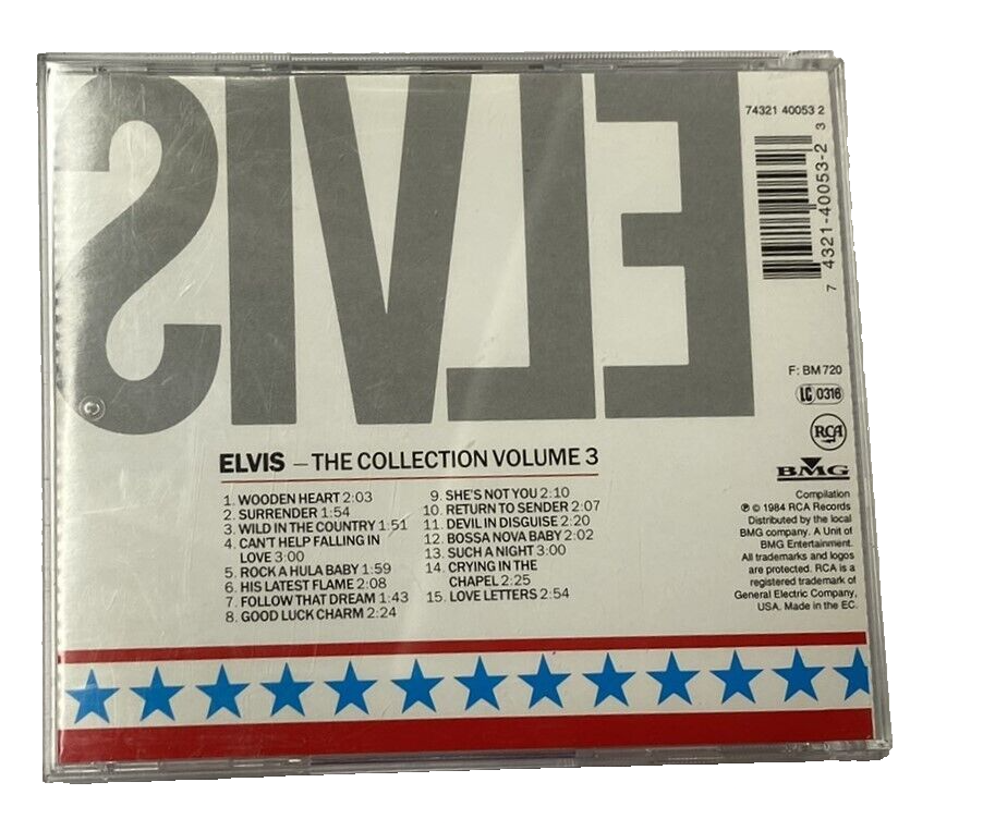 ELVIS Collection, Vol. 3 by Elvis Presley (CD, 1996) compilation from ...