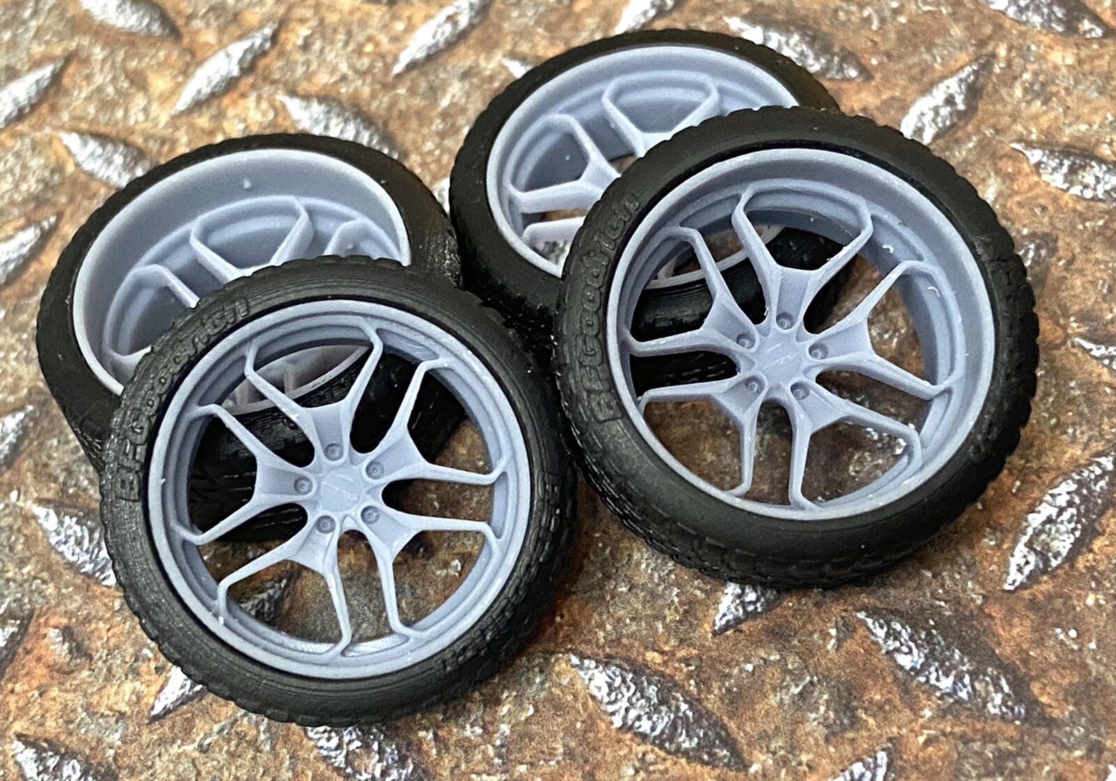 Resin 21/20 in. “Hurricane” model car wheels, 1/24 1/25 scale | eBay