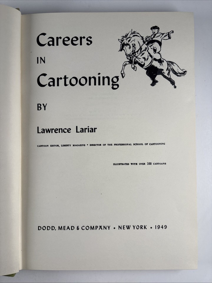 Careers in Cartooning 1949 Lawrence Lariar illustrated cartoons comics ...