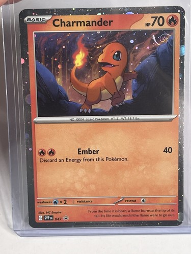 HD Swirl Cosmos Holo Charmander 047 - Pokemon 151 Black Star Promo | eBay