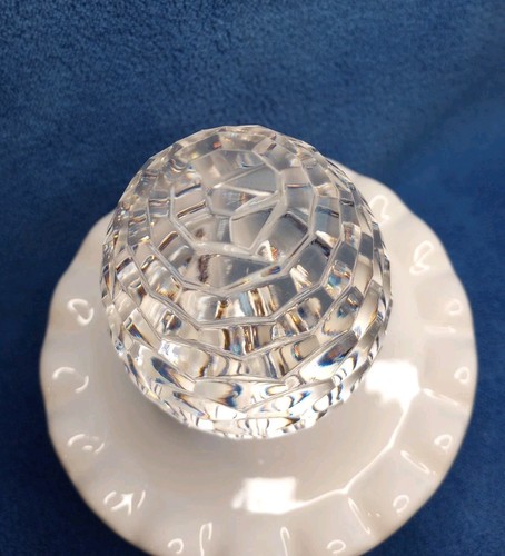 Faceted Clear Crystal Glass Egg Paperweight Display | eBay