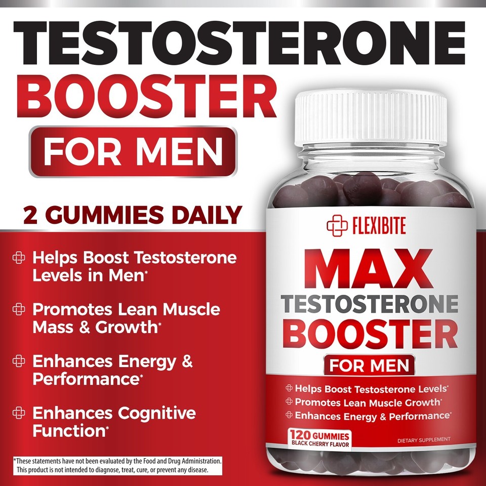8 in 1 Testosterone Booster Gummies for Men Enhance Strength & Stamina ...