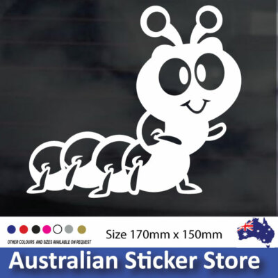 Cute Caterpillar sticker decal for car , laptop, fridge, window | eBay ...