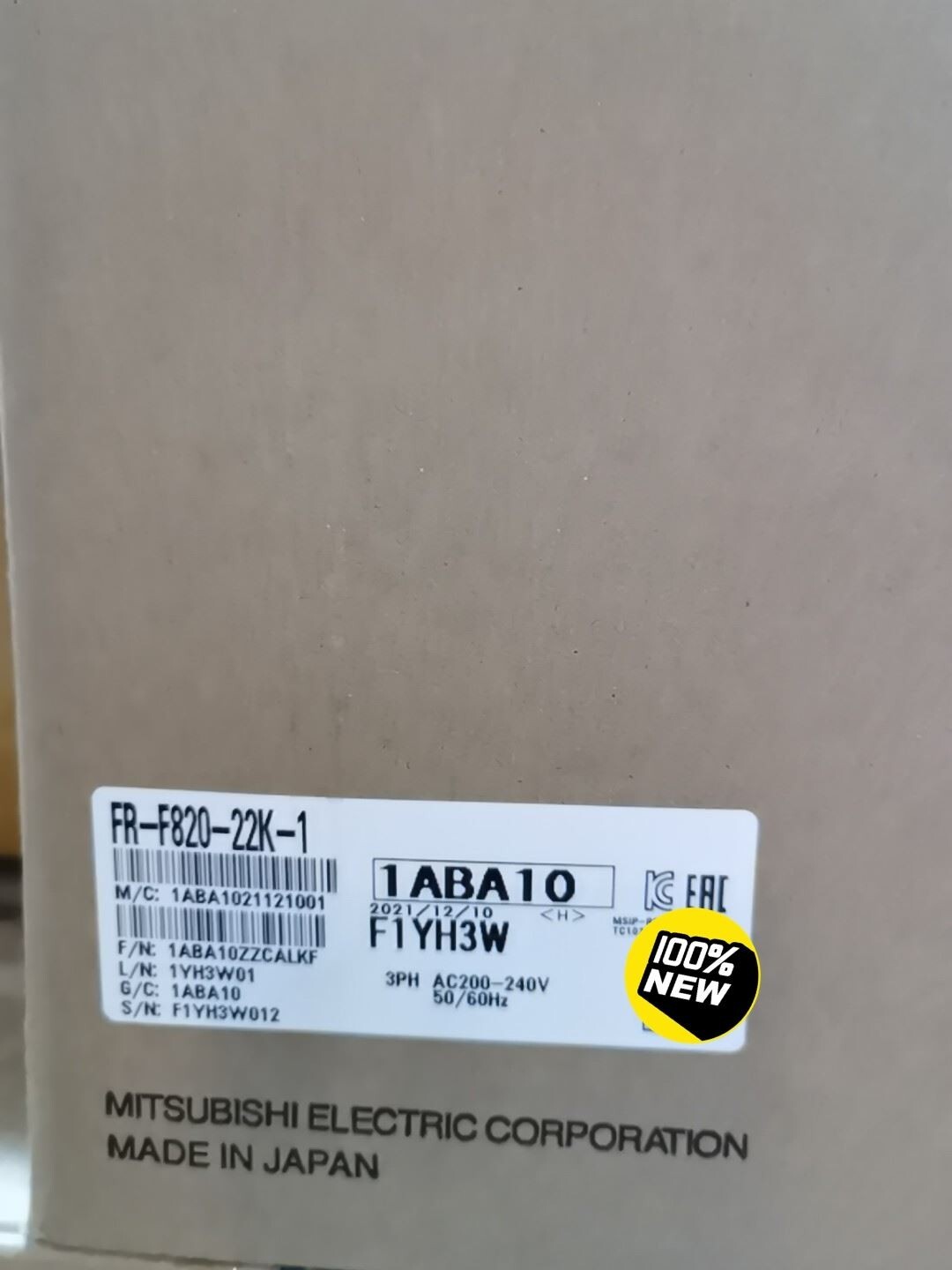 NEW MITSUBISHI FR-F820-22K-1 INVERTER FRF82022K1 EXPEDITED SHIPPING | eBay