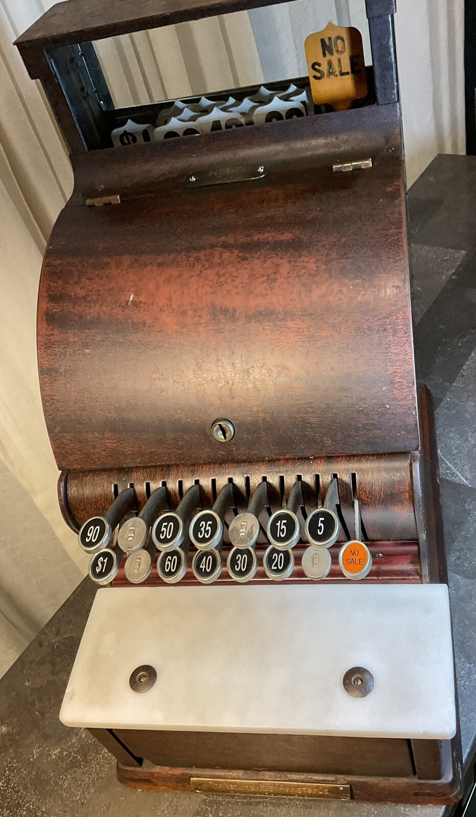 Antique National Cash Register NCR Model 711 Wood Grain Barber Shop ...