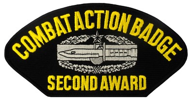 Combat Action Badge - Second Award Embroidered Patch (E66) 6" x 3 ...