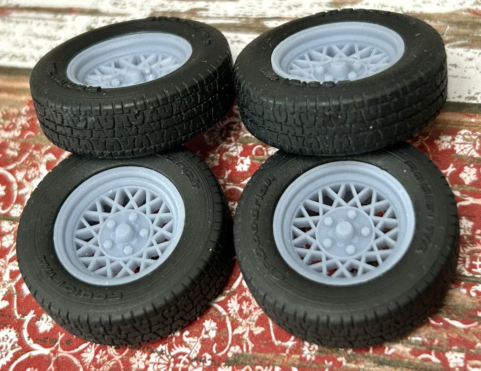1/24 Scale: 15-inch “Chevoit Hotwire” Resin model car wheels/tires, 1/ ...