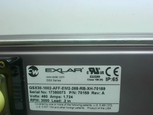 EXLAR GSX30 1002 AFF EM2 268 RB XH 70159 Servo Déclencheur 460V 30 ...