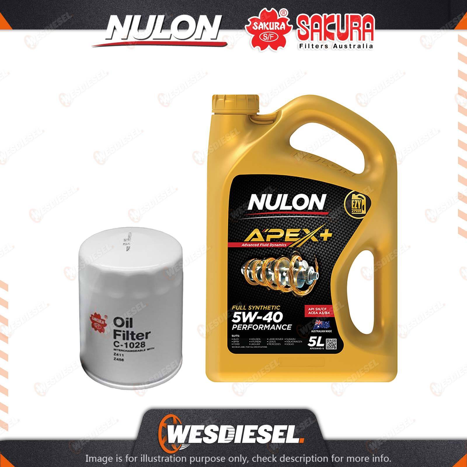 Sakura Oil Filter 5L APX5W40 Engine Oil Kit for Mitsubishi Lancer CJ CH ...