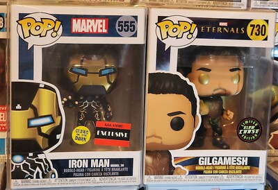 Funko Pop! Iron Man #555 & Gilgamesh 730 Chase Shipped in Protector ...