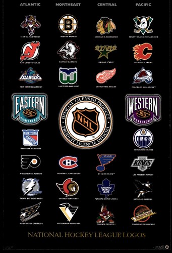 1996-97 MINI SAMPLE POSTER LOGOS NHL 4" X 6" PROMO | eBay