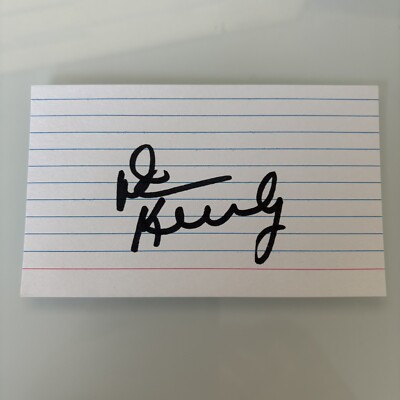 Dean Kennedy Signed Auto Autograph Index Card Kings Sabres Rangers Jets ...