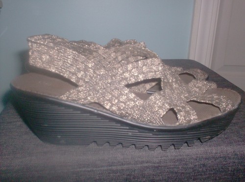 Bernie Mev Woven Platform Wedge Sandal Bronze 38 / 7 US | eBay