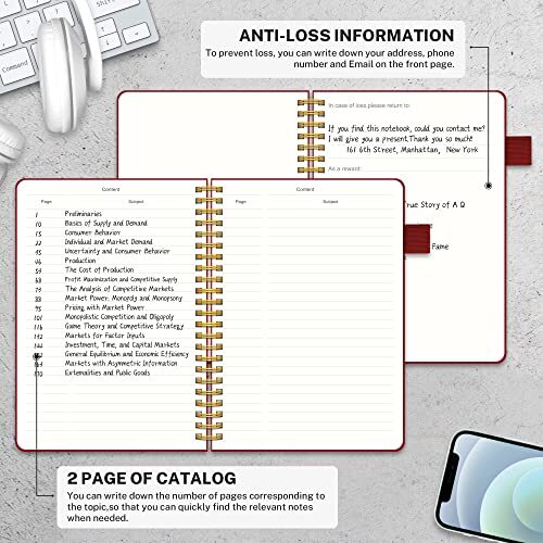 Spiral Ruled Notebook, Ruled Hardcover Journal for Note Taking ...