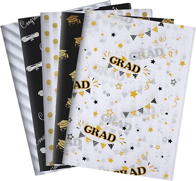 Graduation Tissue Paper Sheets 60 Sheets 6 Styles Gift Party Present ...