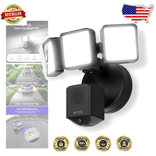 2.5K HD Outdoor Floodlight Camera - Customizable Motion Zones & Two-Way ...