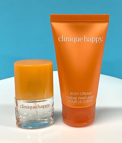 CLINIQUE MINI Happy Perfume & Body Cream SET NEW NO BOX | eBay