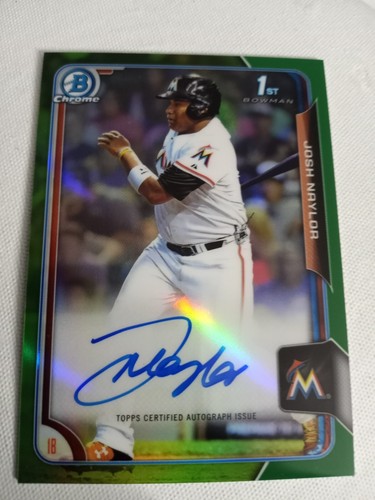 Josh Naylor 2015 Bowman Chrome Green Refractor Autograph Rookie /99 RC ...