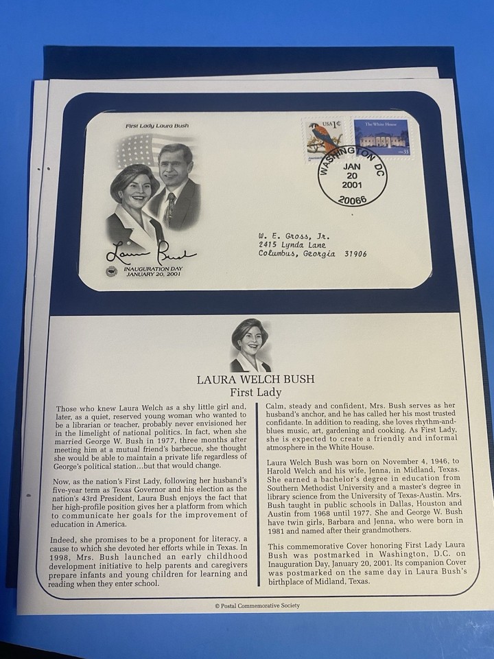2001 US INAUGURATION DAY COVERS GEORGE BUSH MINT | eBay