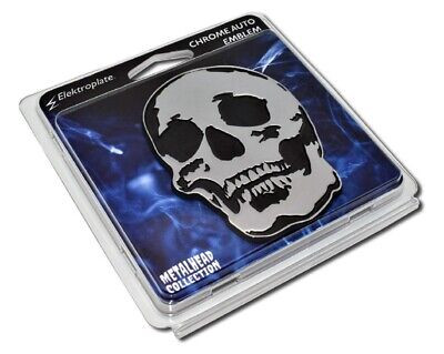 Metalhead Skull Chrome 2.65" x 3.40" Auto Emblem | eBay
