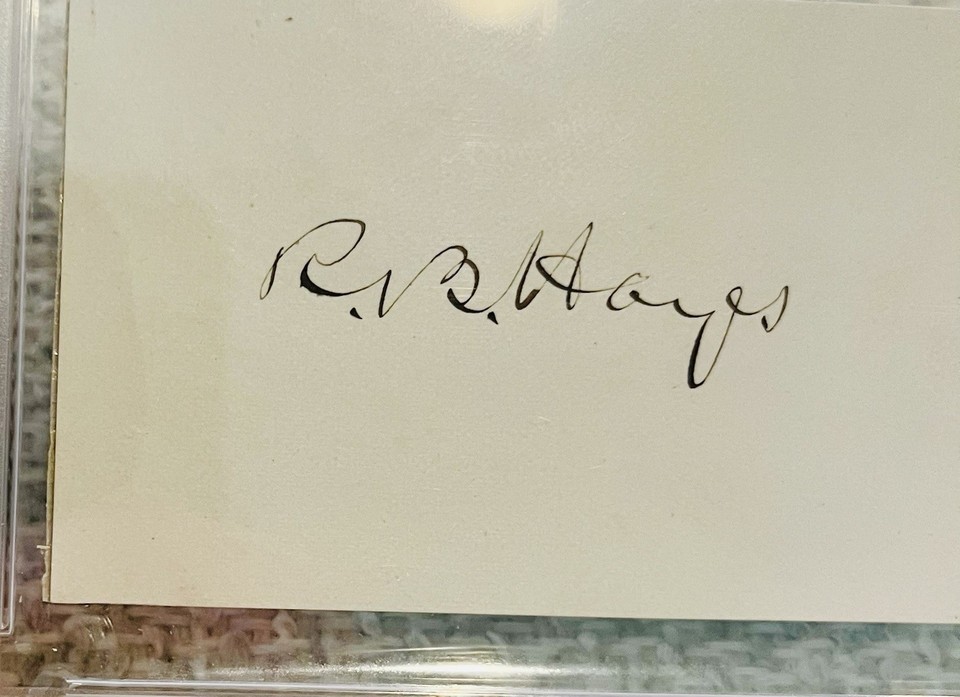 Rutherford B Hayes 19th President Signed Cut Nice Autograph Died 1893 ...