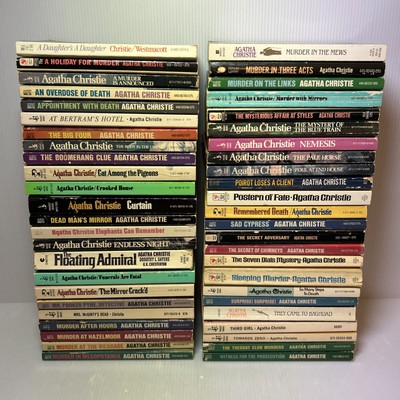 Vintage Agatha Christie Mystery Paperback Lot Of 48 (1960s-1980s ...
