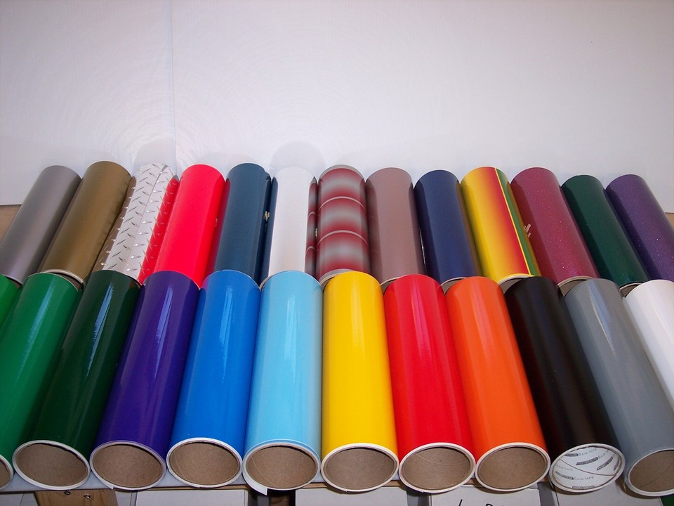 75 Self adhesive Hobby/Sign vinyl sheets ( Odd Sizes, most at least 6 ...