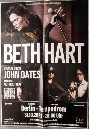 BETH HART - 2022 - Live In Concert Tour - Poster - Berlin - SIGNED ...