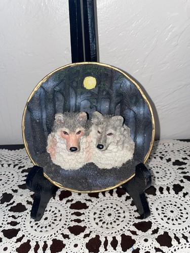 VINTAGE WOLVES 3D Decorative Plate - Ceramic & Resin - #5086 | eBay