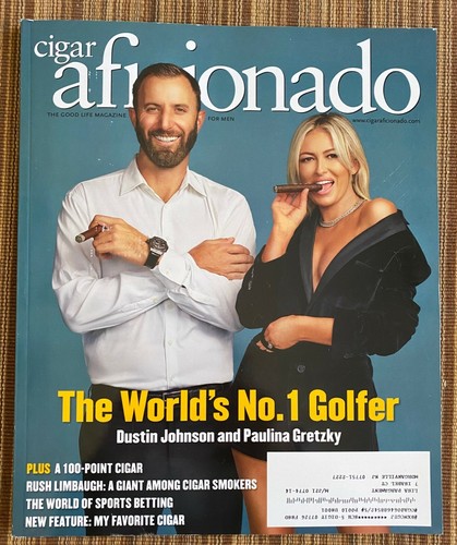 CIGAR AFICIONADO Magazine - April 2021 - DUSTIN JOHNSON Cover Paulina ...
