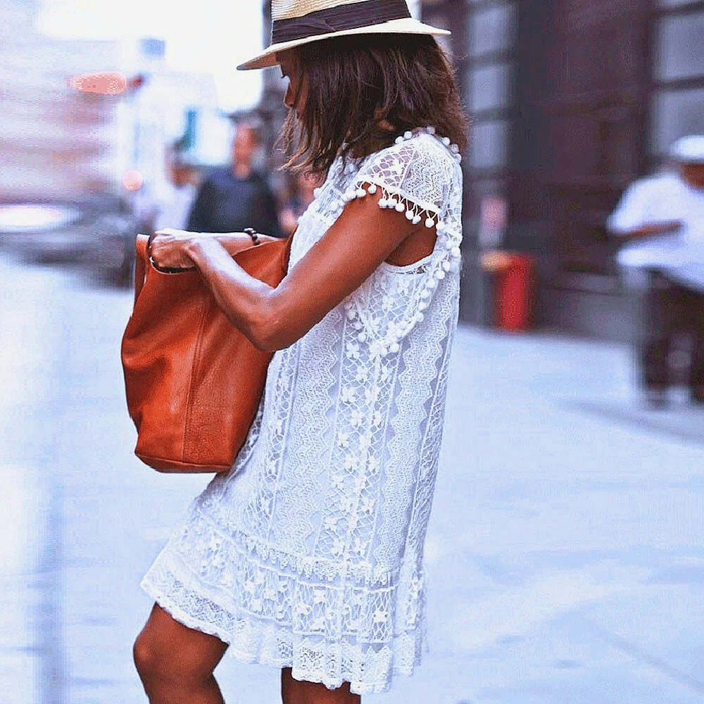 Casual White Beach Dress