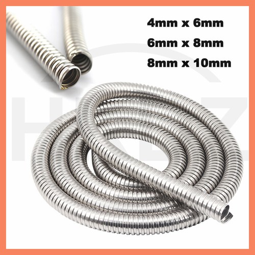 Stainless Steel Flexible Conduit Tube Cable Tidy Trunking Organiser 4mm ...