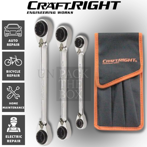 Craftright Combination Wrench Set Ratchet Reversible Long Lasting 4in1 ...