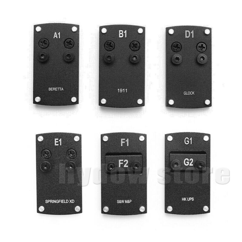 Pistol Mount Plate Base for Red Dot Sight Beretta 92 Glock 17 19 22 23 ...