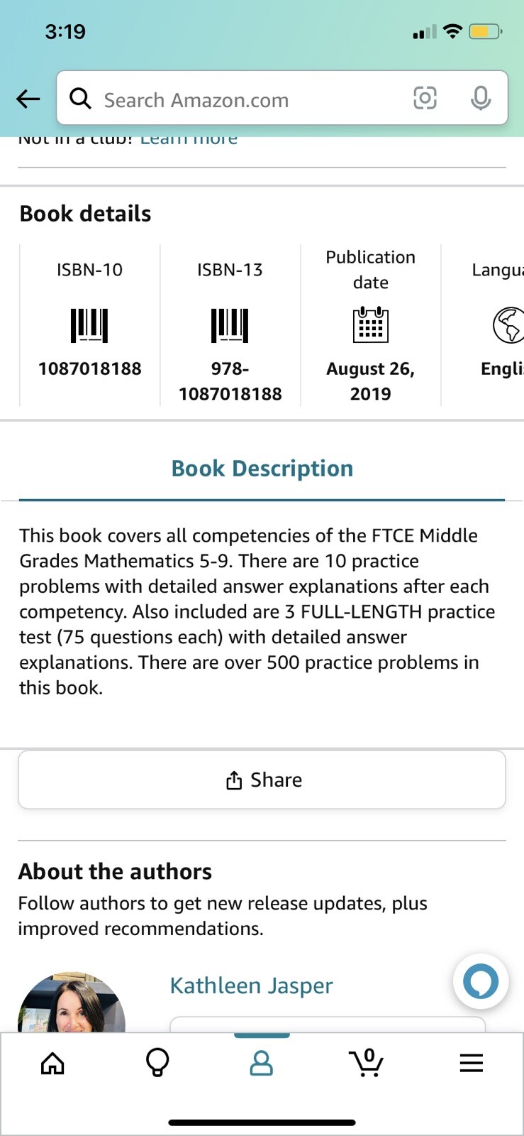 FTCE Middle Grades Mathematics 5-9 2nd Edition by Jeremy Jasper ...