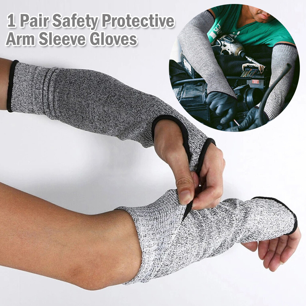 1-5pairs Safety Arm Sleeve LV5 PROTECT Anti Cut Slash Hands Long ...