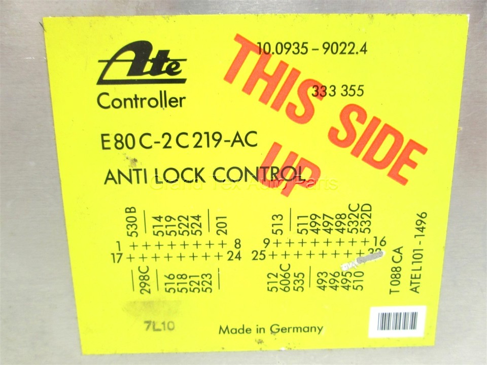 NEW OEM Ford ABS Control Module E80C-2C219-AC Lincoln Continental 1988 ...