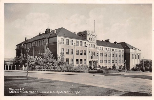 Plauen i. V. Martin Mutschmann School on Jößnitzer Straße Postcard AK ...