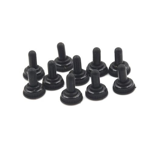 10PCS6MM Black Mini Toggle Switch Rubber Resistance Boot Cover Cap ...