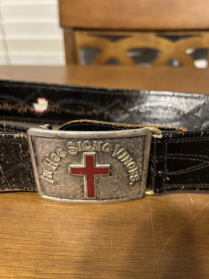 Vintage "Knights Templar" Sword Belt With Chain Hangers | eBay