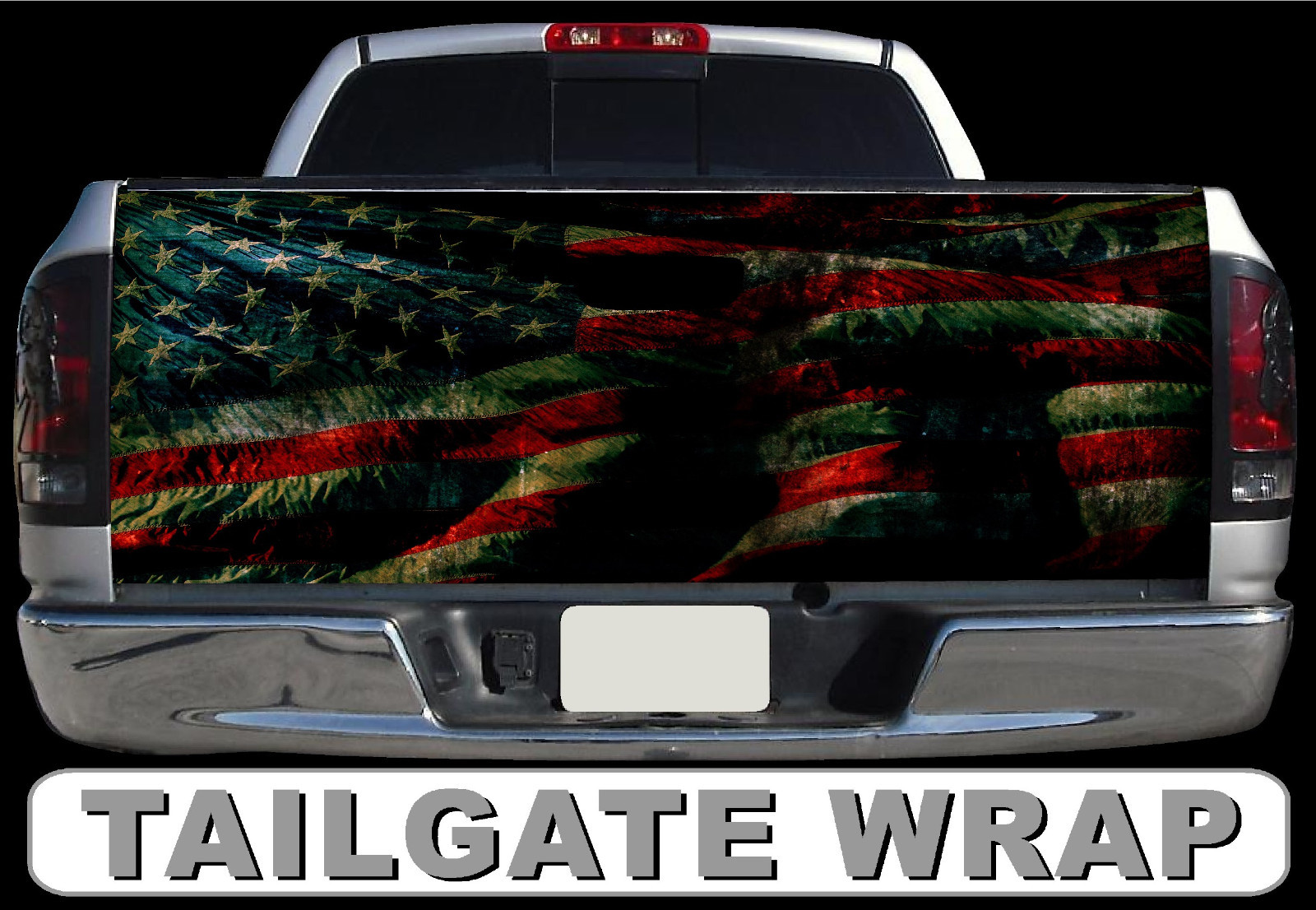 T191 AMERICAN FLAG Tailgate Wrap Vinyl Graphic Decal Sticker LAMINATED ...