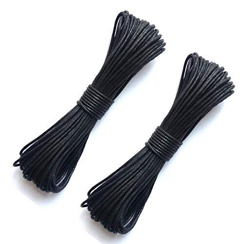2mm Waxed Cotton Cord 45 Feet Per Pack Pack of 2 Black | eBay