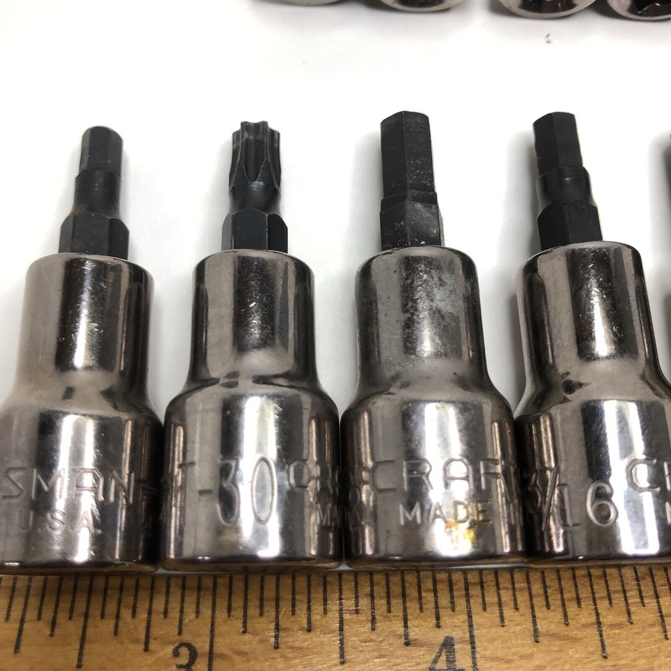 Vintage Mix 19 Craftsman 3/8" & 1/4" Drive Torx Hex/Allen Adapter ...