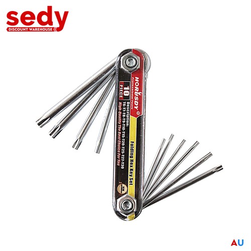 Portable Key Set V Folding Steel T6 - T30 Pocket tool Temper Proof Star ...